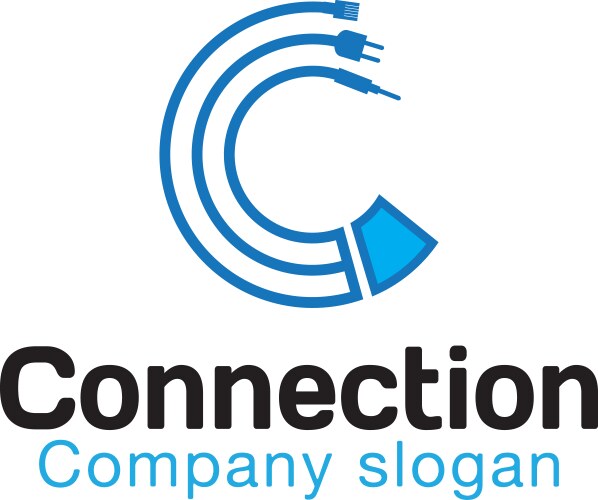 Abstract triangle tech logo design template Vector Image