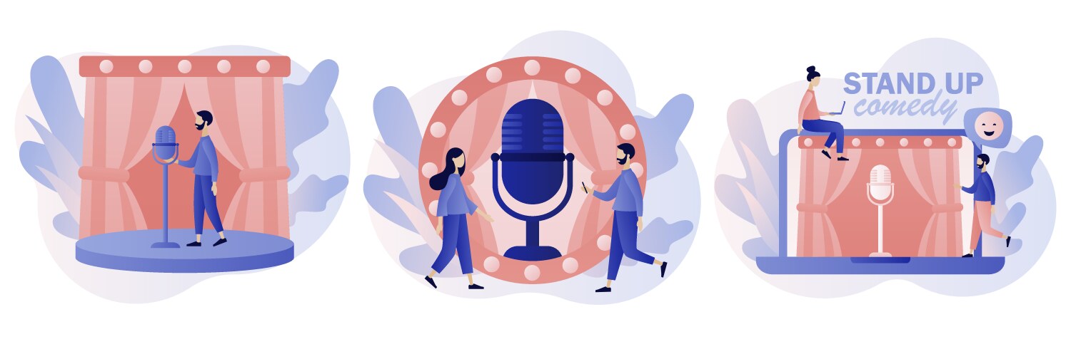 Stand Up Comedy Banner Vector Images (over 400)