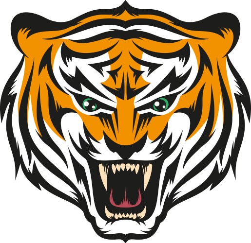 Crawling tiger Royalty Free Vector Image - VectorStock