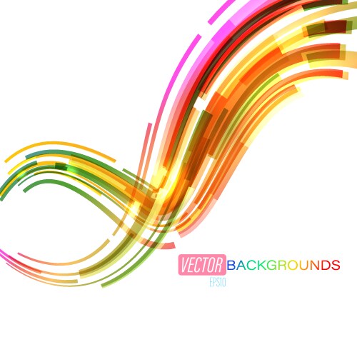 Rotating colors shapes scene on a white Royalty Free Vector