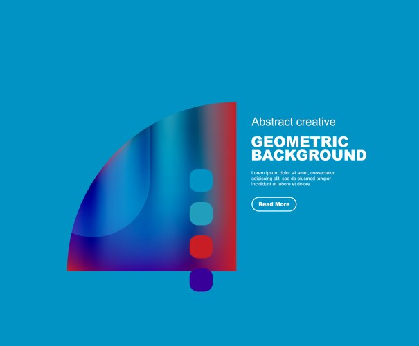 Artistic logo with symbol on electric blue Vector Image