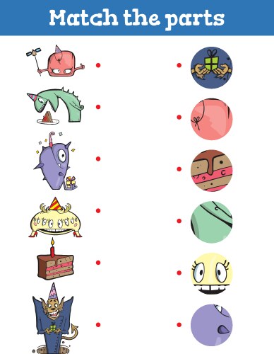 Educational children game matching for kids Vector Image