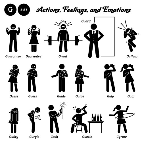 Stick man gestures and movement set simple poses Vector Image