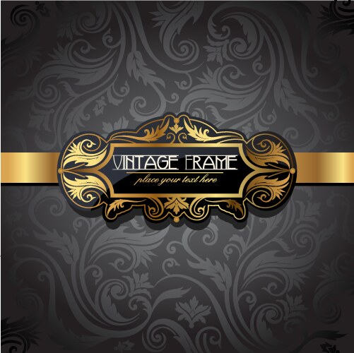 Luxury gold template Royalty Free Vector Image