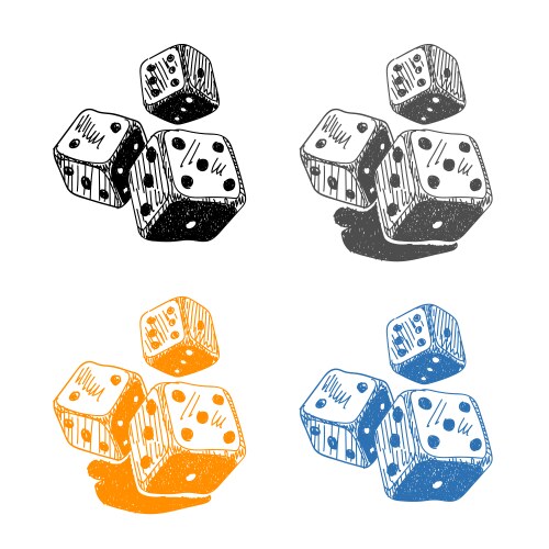 Dice Outline Vector Images (over 7,700)