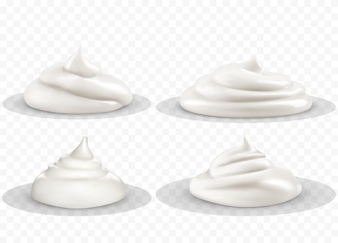 Cream texture stroke isolated on transparent Vector Image