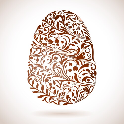 Floral egg Royalty Free Vector Image - VectorStock