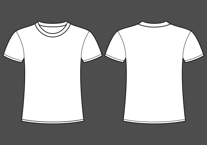 T-Shirt Template Front and Back Vector Images (over 16,000)