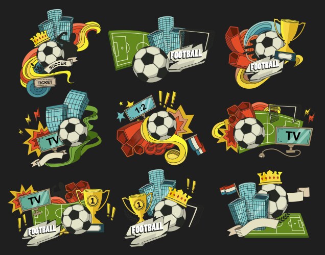 Football logo Royalty Free Vector Image - VectorStock