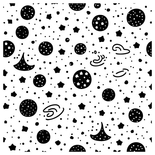 Space sky galaxy seamless pattern fabric doodle Vector Image