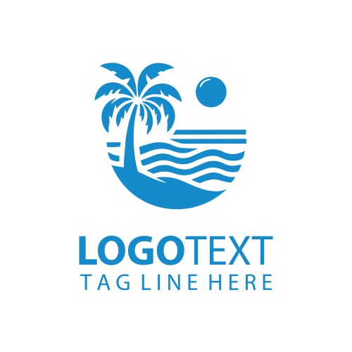 Beach logo Royalty Free Vector Image - VectorStock