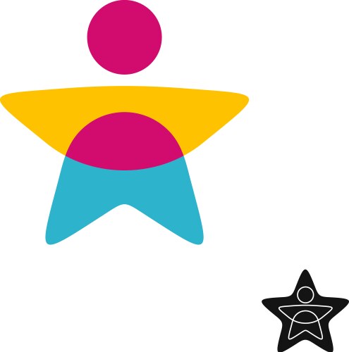 Star man logo Royalty Free Vector Image - VectorStock