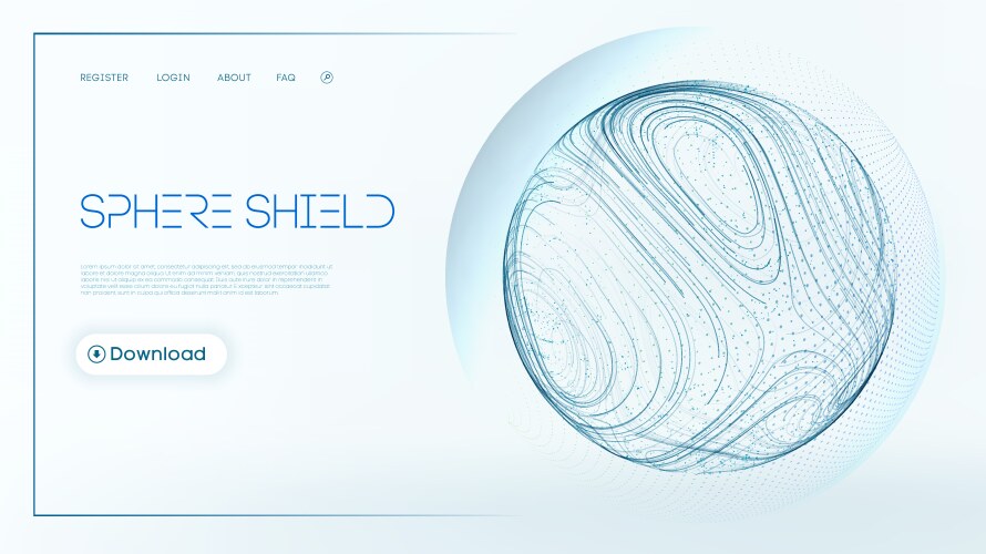 Sphere shield abstract energy protection spheres Vector Image