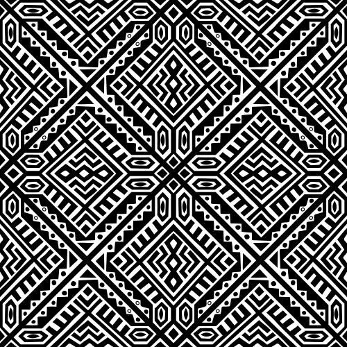 Black and white geometric seamless pattern Vector Image