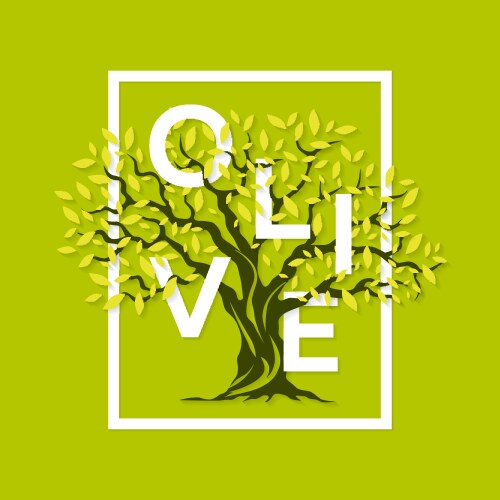 Olive trees farm icons set Royalty Free Vector Image