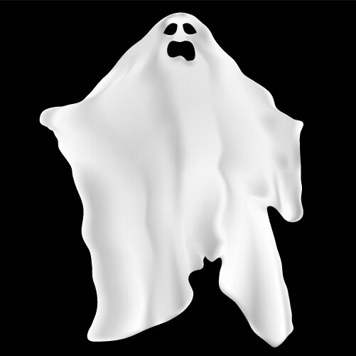 White ghost halloween Royalty Free Vector Image