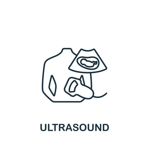 Ultrasound icon monochrome simple health check Vector Image Ultrasound icon monochrome simple health check Vector Image