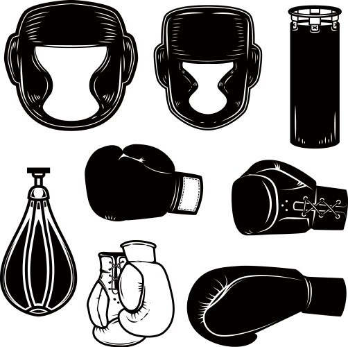 Cartoon red boxing training helmet Royalty Free Vector Image