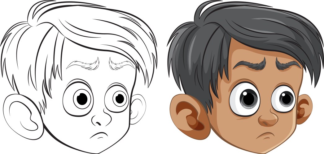 Boy Face Outline Vector Images (over 10,000)