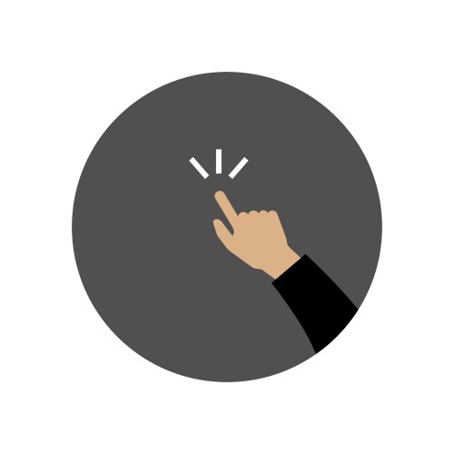 Hand with finger pointing down Royalty Free Vector Image