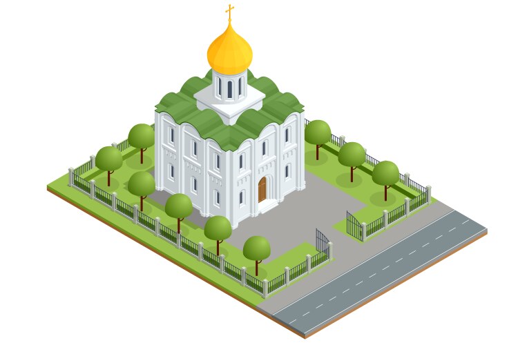 Orthodox christian church a religious building Vector Image