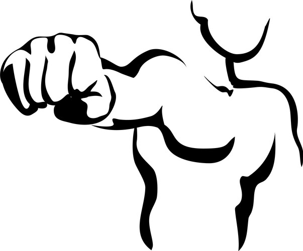 Fist front view Royalty Free Vector Image - VectorStock