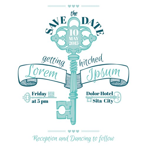 Vintage wedding invitation border and frame Vector Image