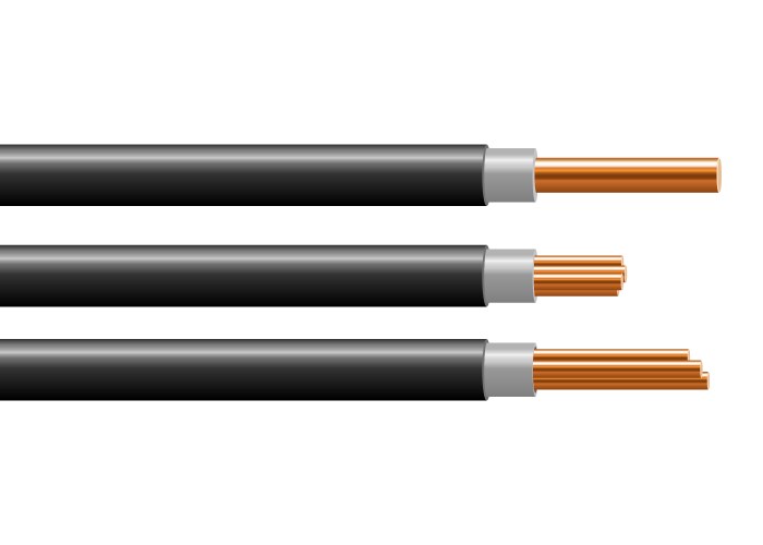 Electric copper cables Royalty Free Vector Image