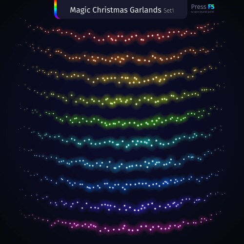 Magic christmas lights Royalty Free Vector Image