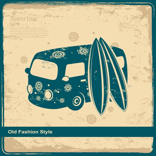 Retro travel bus Royalty Free Vector Image - VectorStock