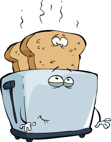 Broken toaster error 3d icon Royalty Free Vector Image