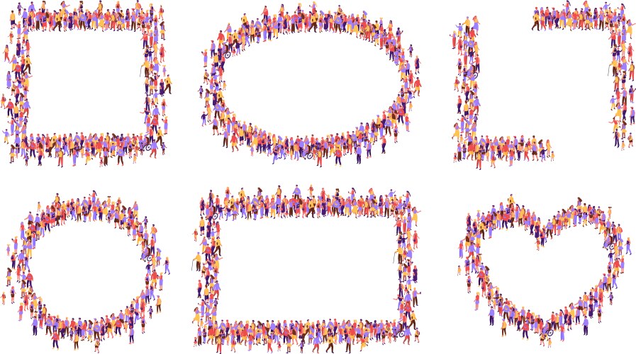 Crowd Top View Vector Images (over 550)