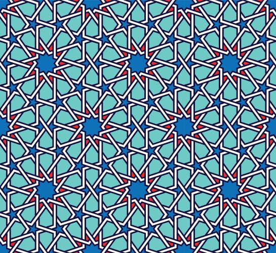 Moroccan islamic style geometric tile pattern Vector Image