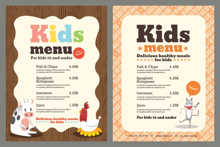Asian menu color Royalty Free Vector Image - VectorStock