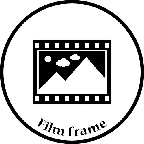 Film frame icon Royalty Free Vector Image - VectorStock