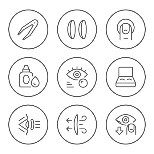 Practice eye contact concept icon Royalty Free Vector Image