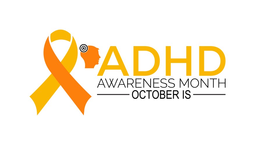 Adhd awareness month Royalty Free Vector Image