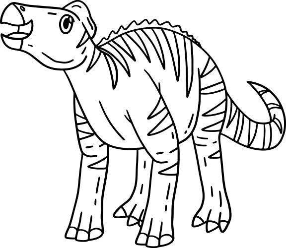 Brontosaurus dinosaur isolated coloring page Vector Image