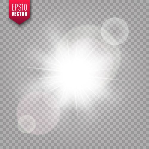 Transparent white light effect background Vector Image