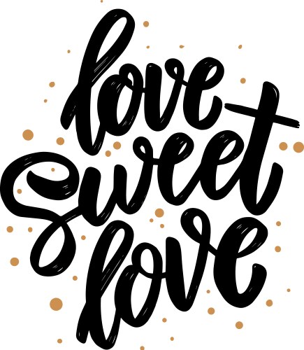 Sweet letter text elements for valentines day Vector Image