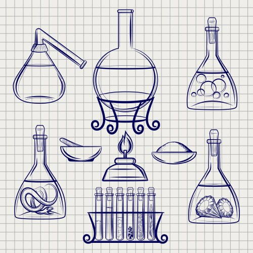 Science chemical laboratory Royalty Free Vector Image