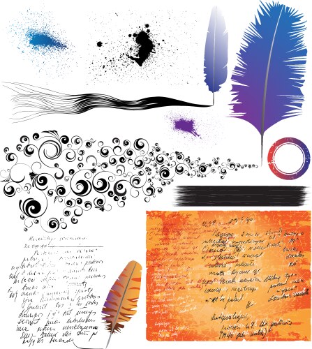 Colorful brushstroke or a loop shape brush Vector Image