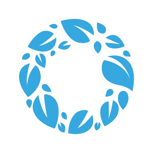 Round emblem design template in trendy style Vector Image