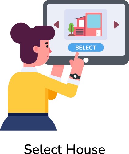 Select house Royalty Free Vector Image - VectorStock