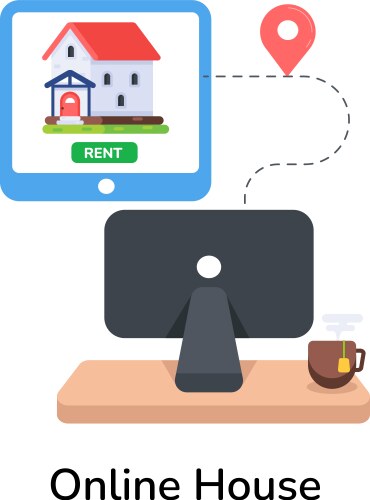Online rent Royalty Free Vector Image - VectorStock
