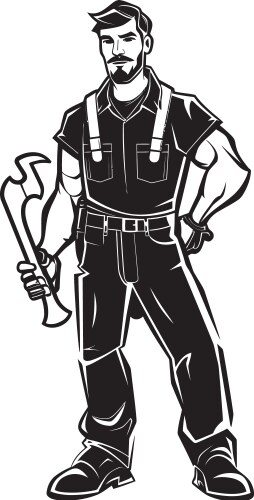 Blue collar icon logo of working class hard hat Vector Image