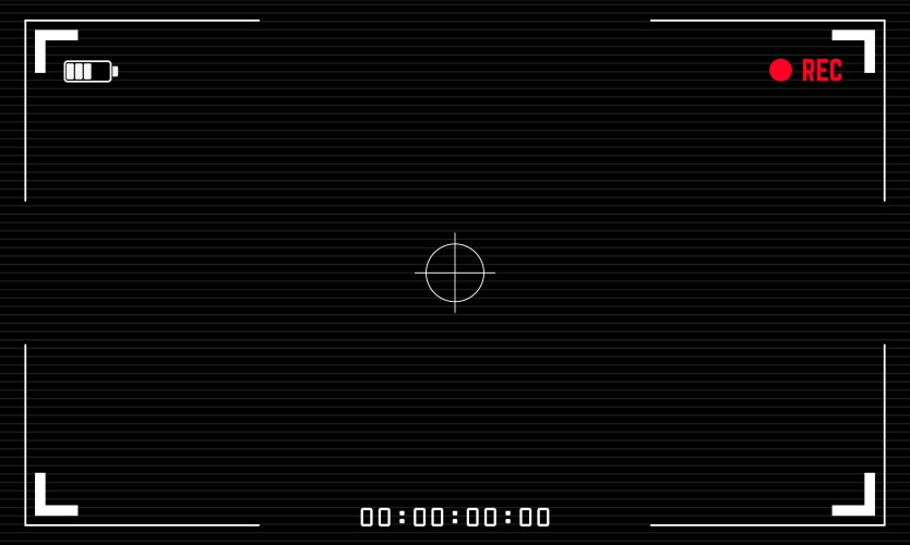 Video camera overlay Royalty Free Vector Image