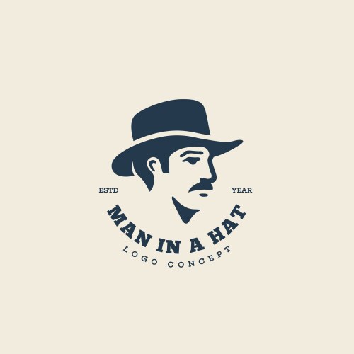 Gentleman logo Royalty Free Vector Image - VectorStock