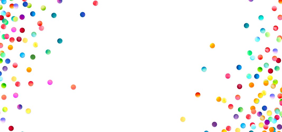 Rainbow dots on white canvas Royalty Free Vector Image