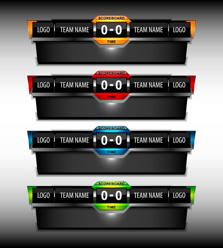 Scoreboard design elements Royalty Free Vector Image